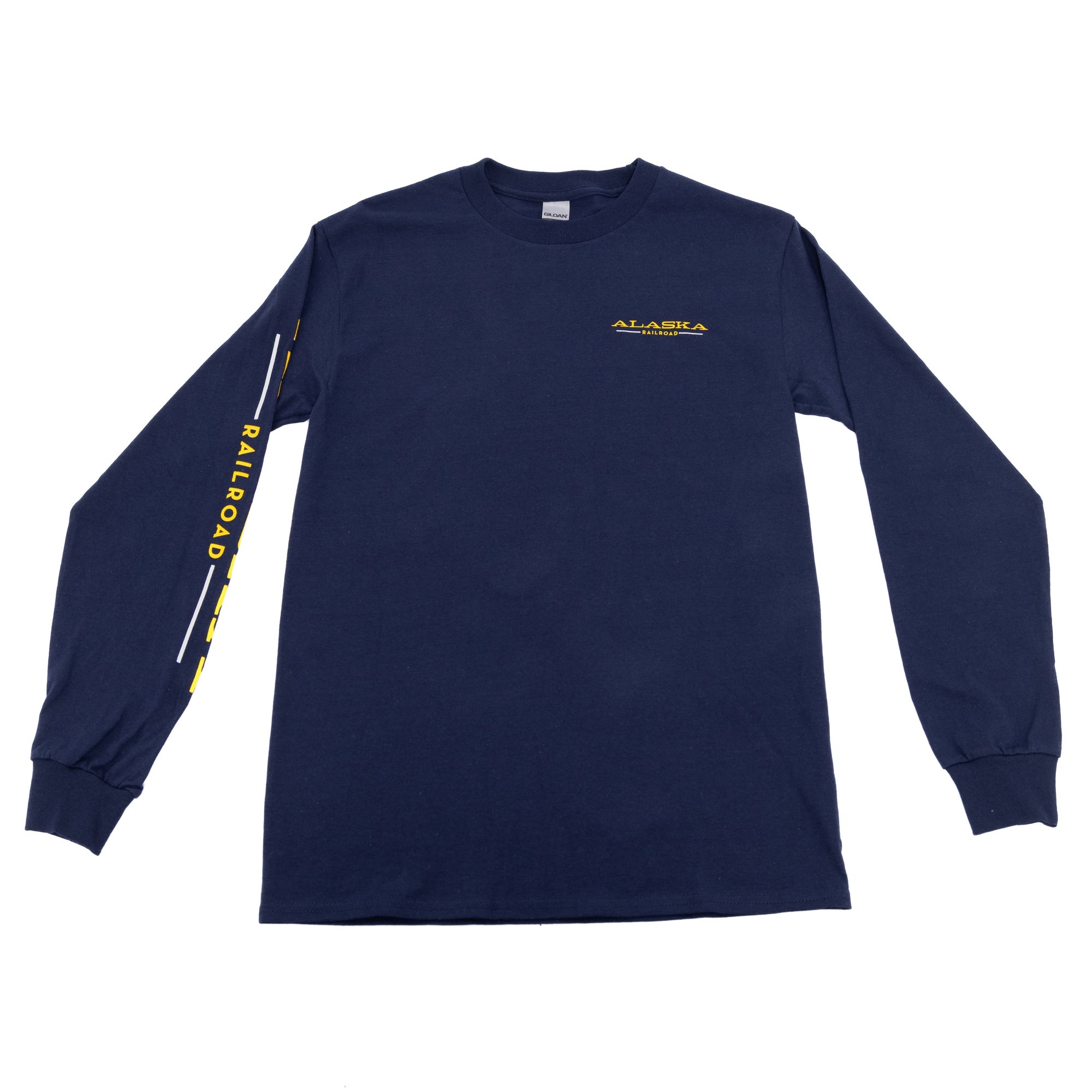 T-Shirt/LS/Navy/Brand/L | Alaska Railroad Gift Shop