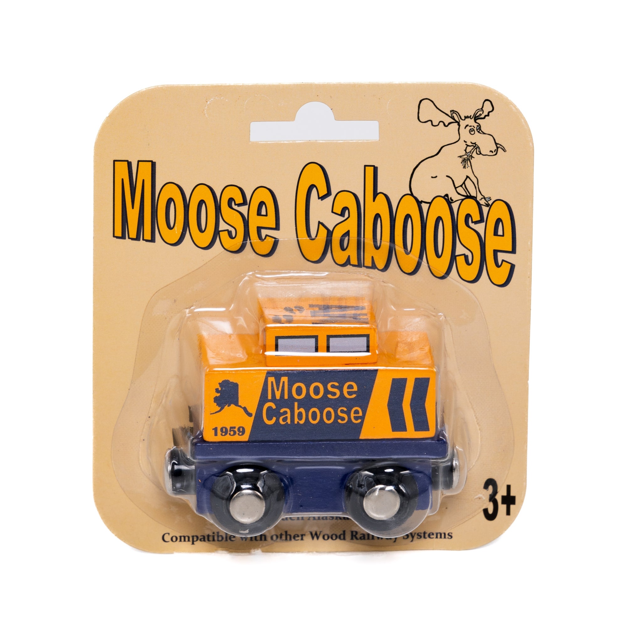 Toy/Moose Caboose/Wooden | Alaska Railroad Gift Shop