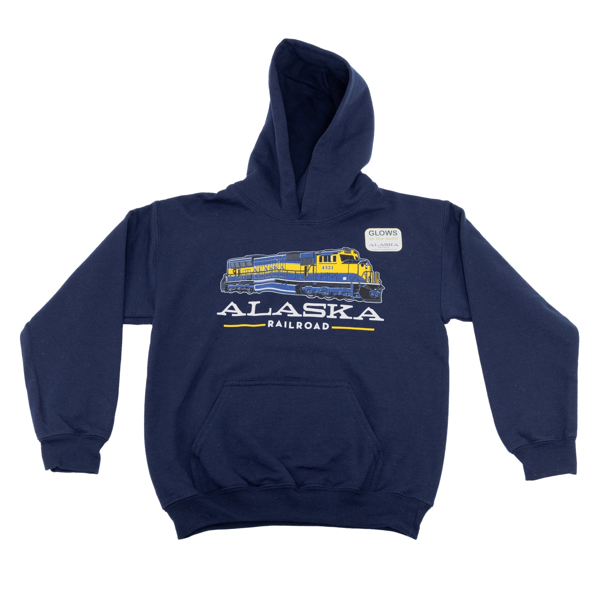 Sweatshirt/C/Screen/Nvy Eng/XS | Alaska Railroad Gift Shop