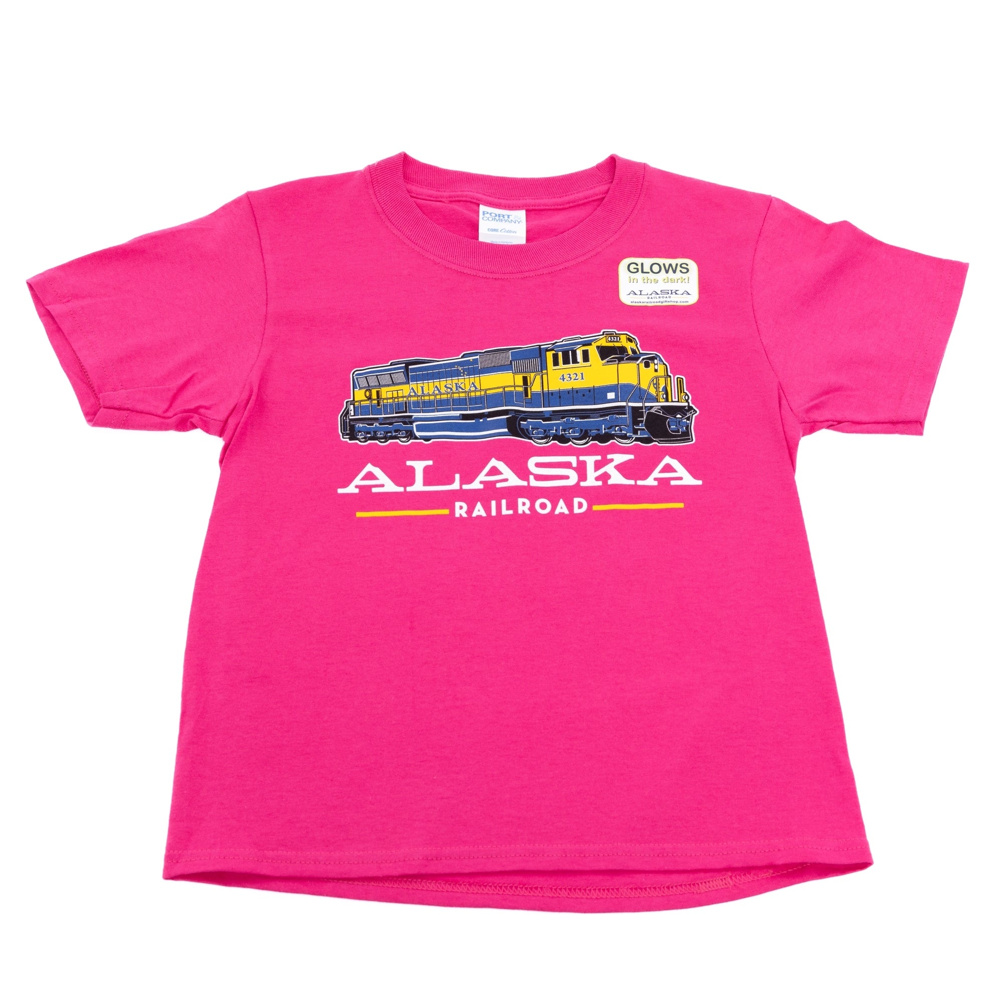 T-Shirt/C/Engine/Pink/XS | Alaska Railroad Gift Shop